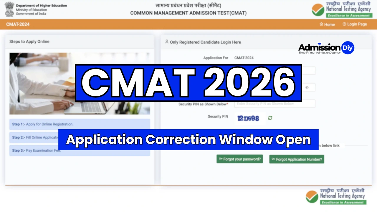 CMAT 2026 Application Correction Window Open