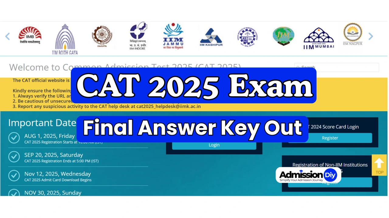 CAT 2025 Final Answer Key Out: PDF Download Now